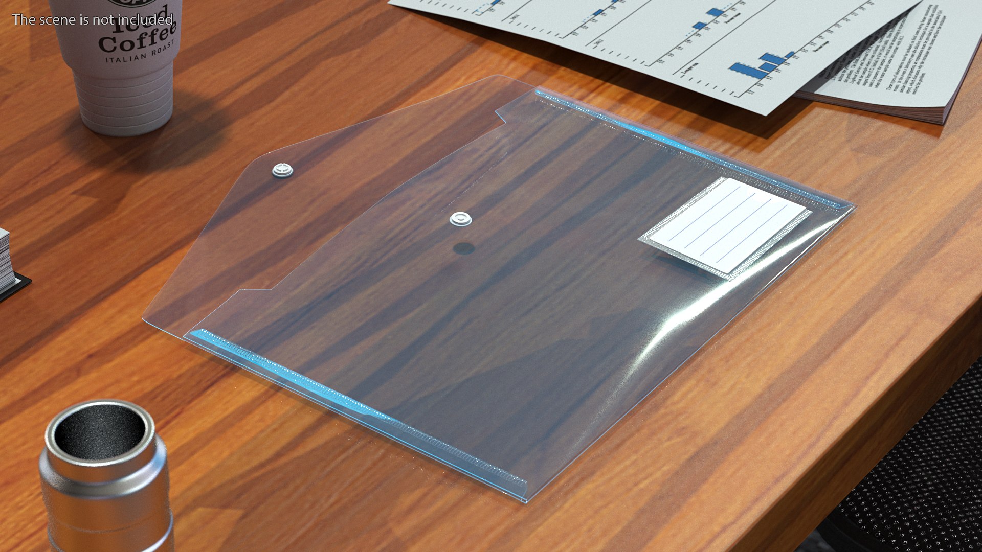 Clear Plastic Document Folder Open Blue 3D - TurboSquid 1772198