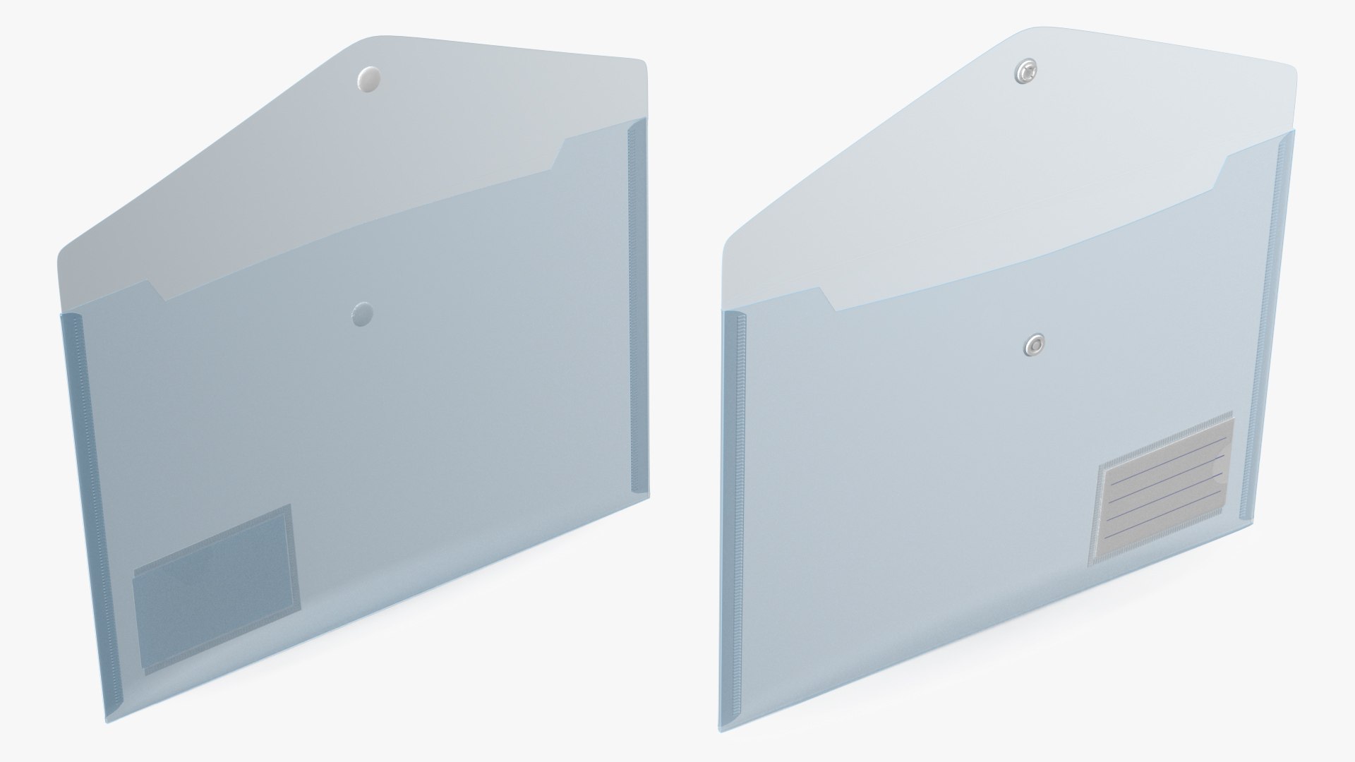 Clear Plastic Document Folder Open Blue 3D - TurboSquid 1772198