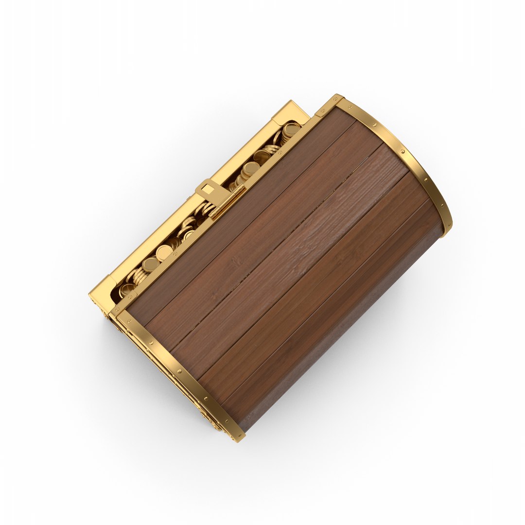 Wooden Chest With Coins 3D Model - TurboSquid 1989592