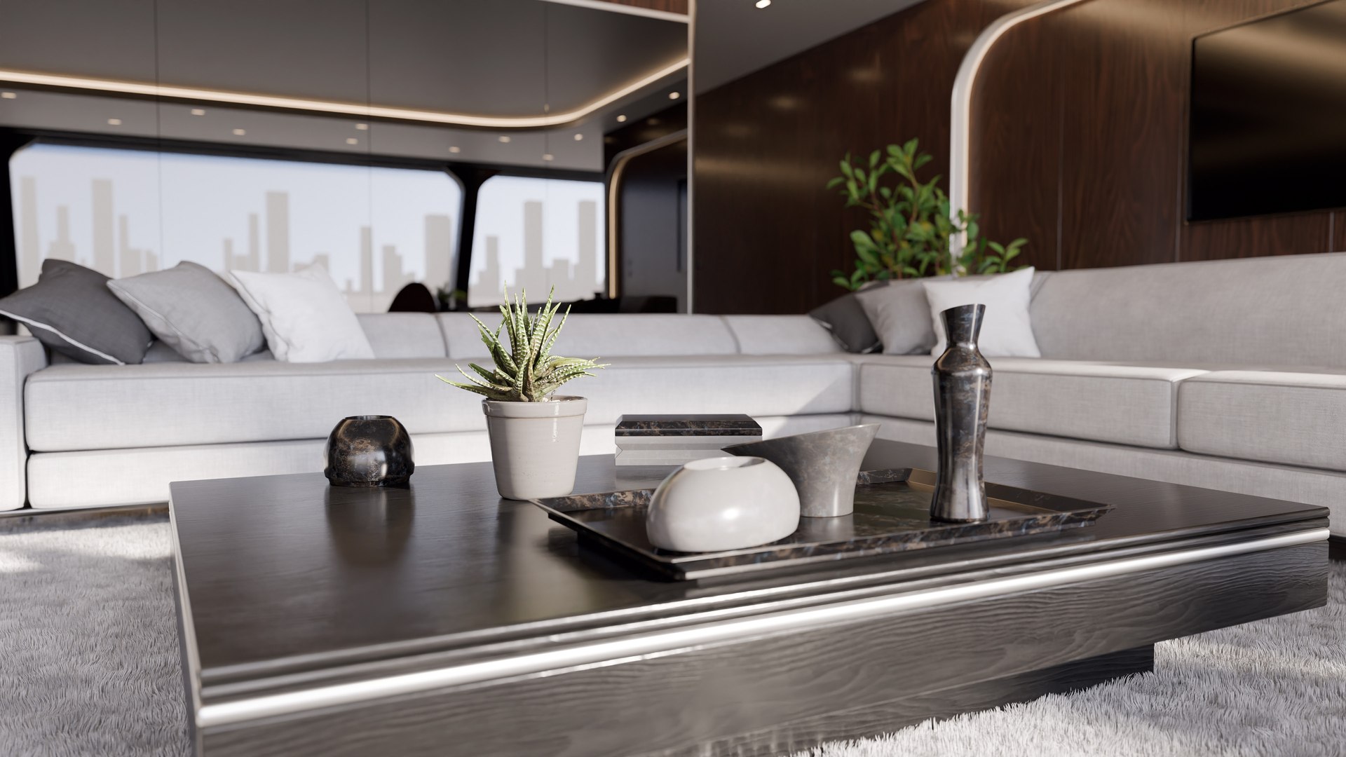 Modern Wooden Living Room 3D Model 3D - TurboSquid 2294318