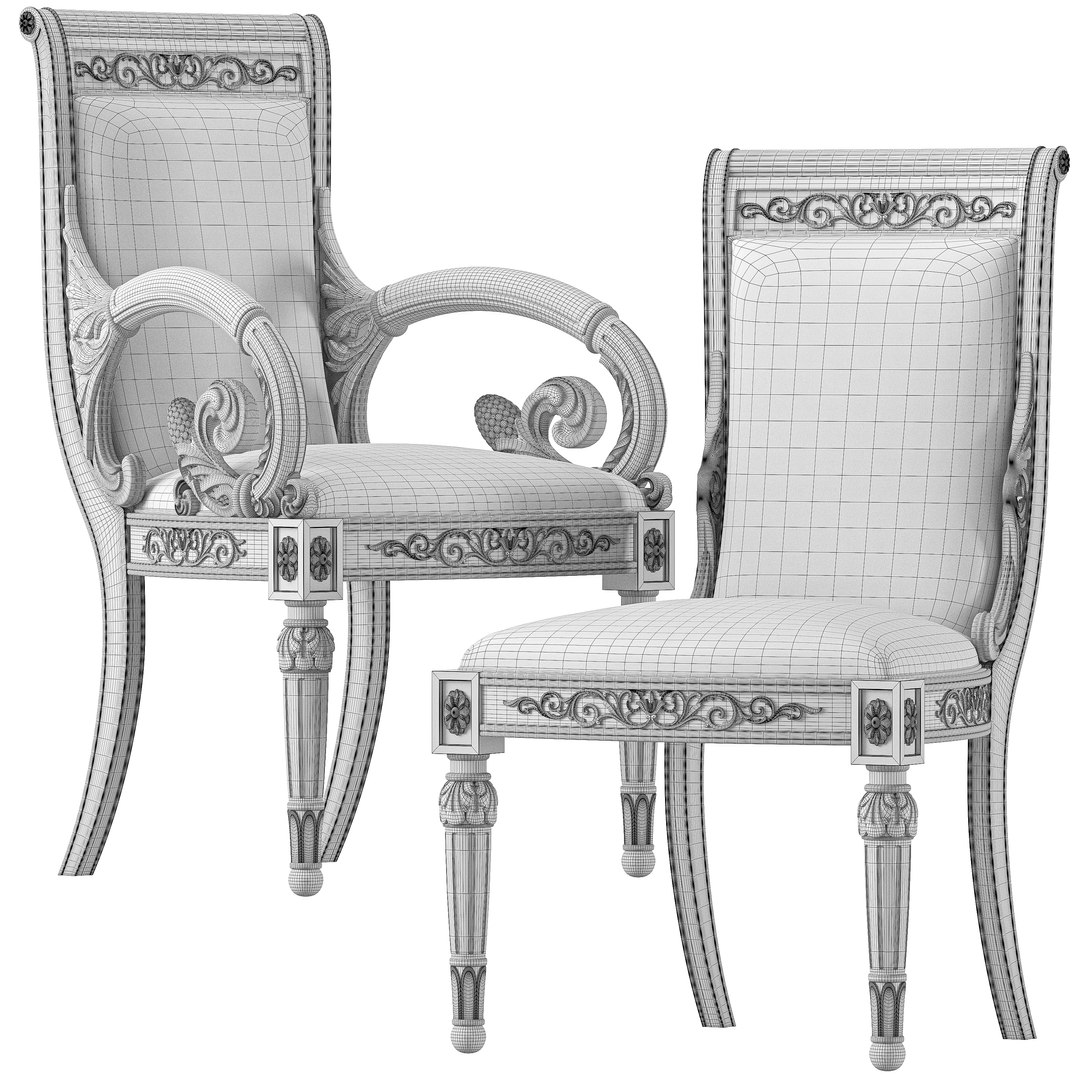 Versace Home Vanitas Chairs 3D Model - TurboSquid 2110941