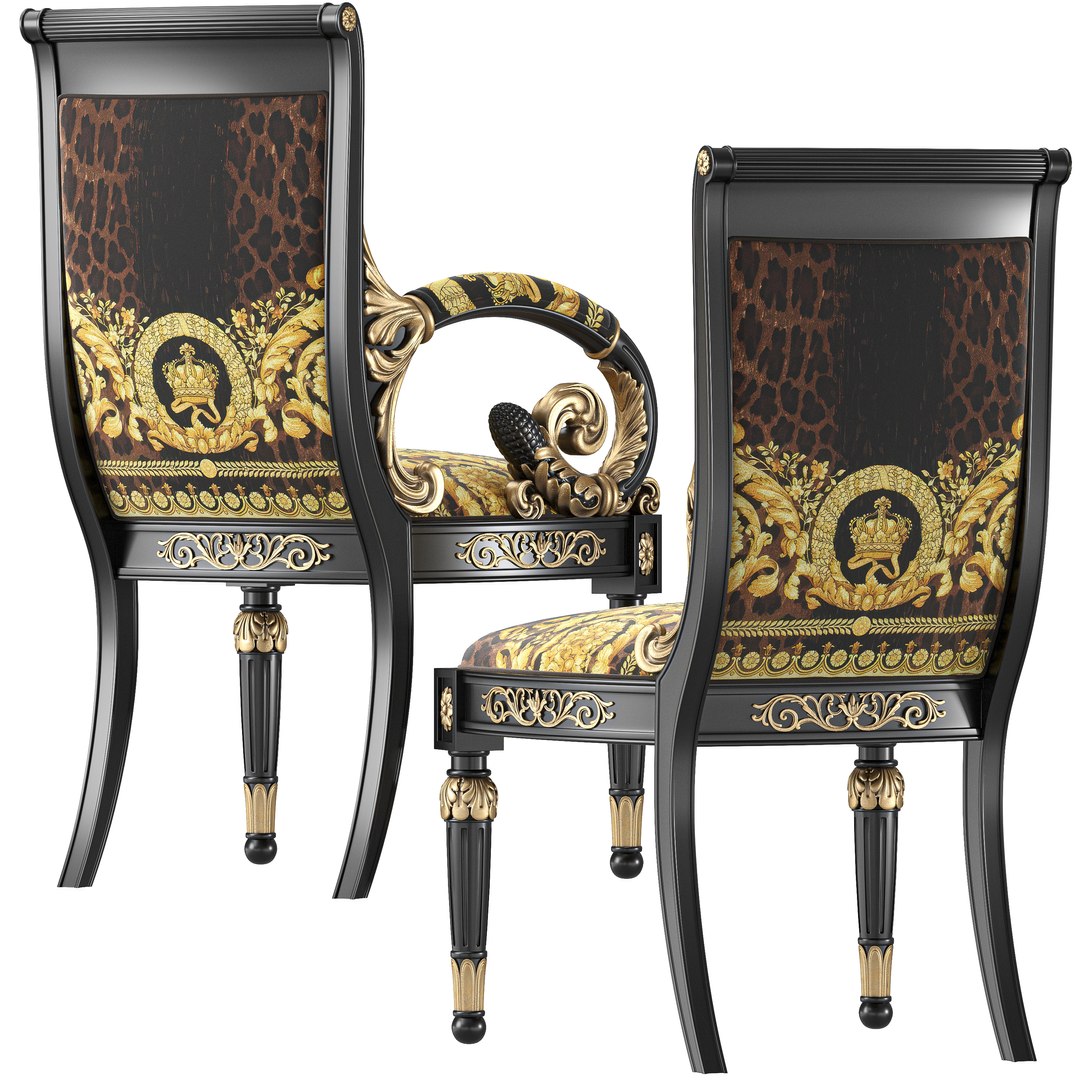 Versace Home Vanitas Chairs 3D Model - TurboSquid 2110941