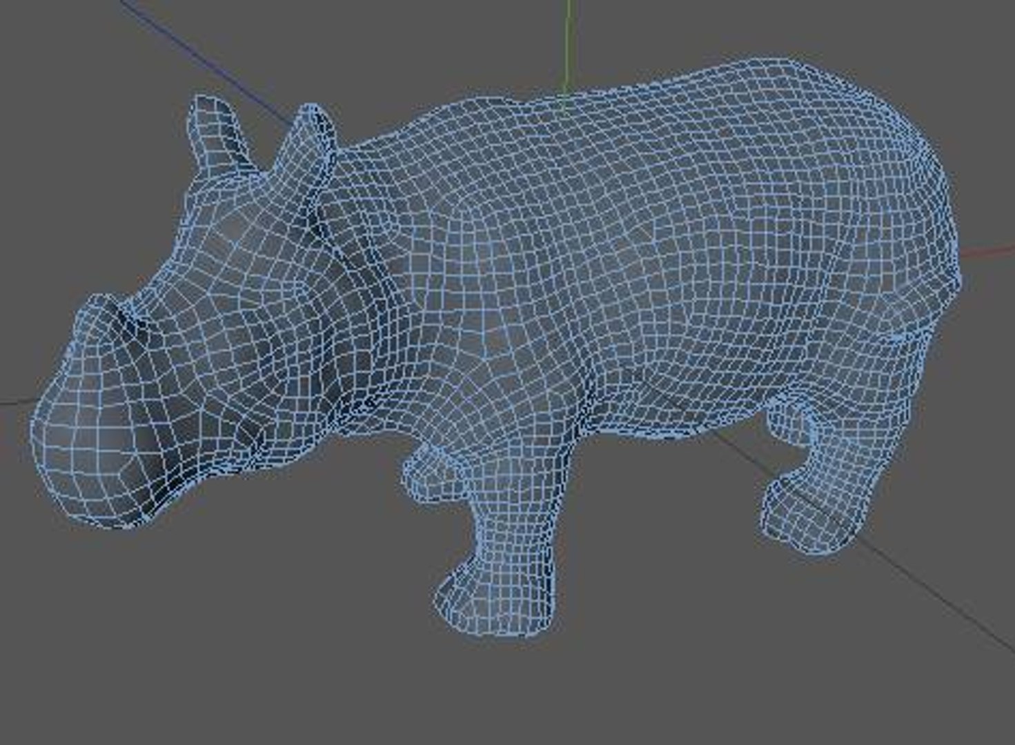 3ds Rhinoceros Base Mesh