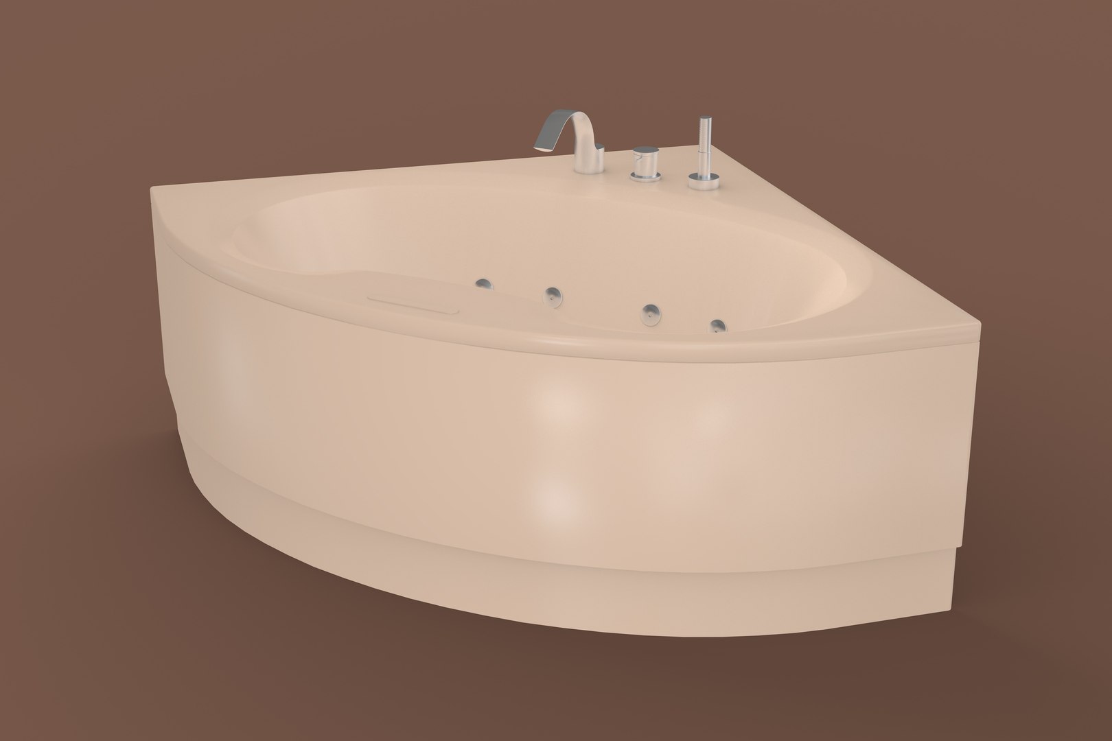 Corner Bathtub with Jacuzzi 3D model - TurboSquid 2175372