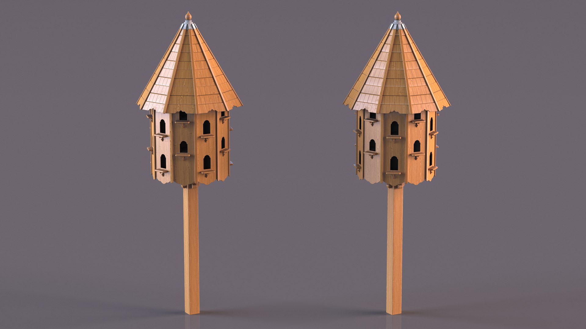 Large Wooden Dovecote For Twenty Nests 3D Model - TurboSquid 1969581