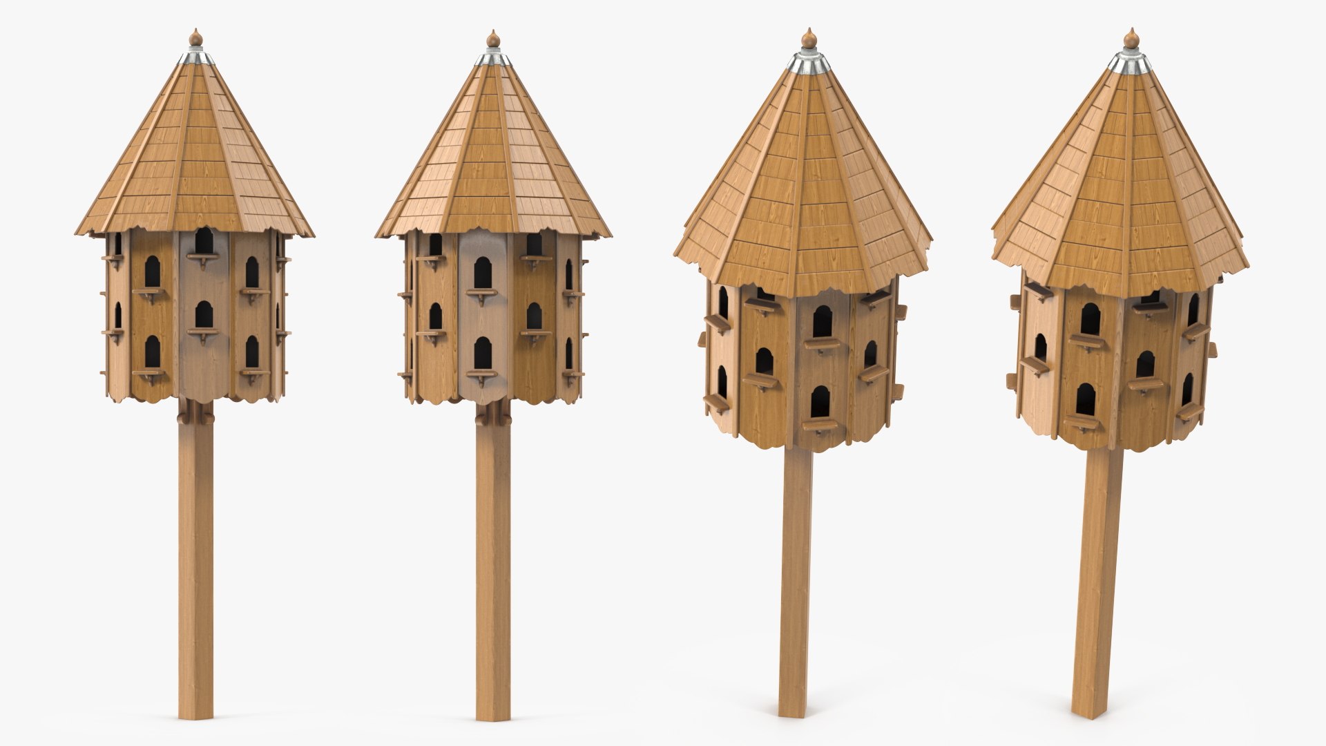 Large Wooden Dovecote For Twenty Nests 3D Model - TurboSquid 1969581