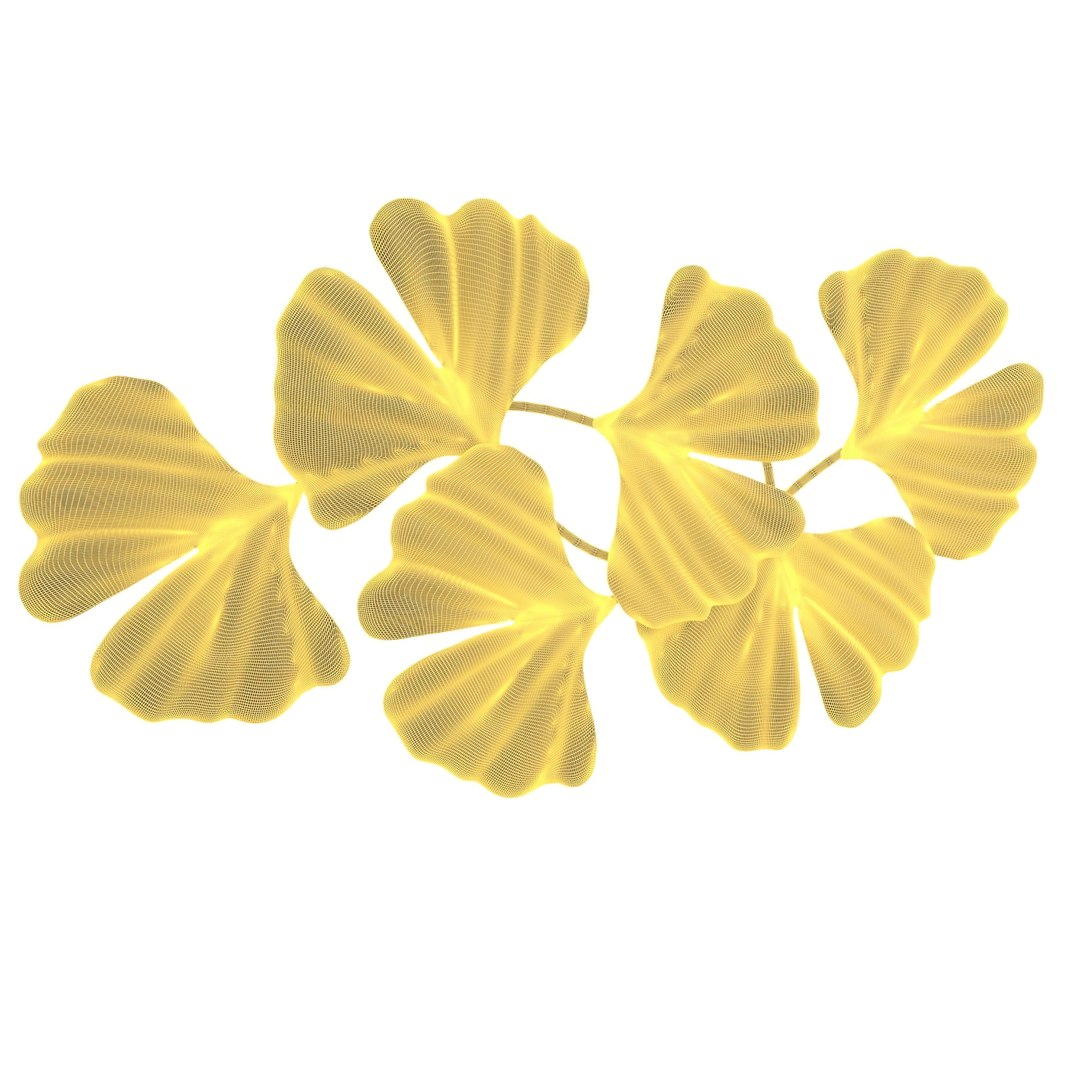 Metallic Leaves 41 Wide Metal Wall Art PBR Model - TurboSquid 2227684