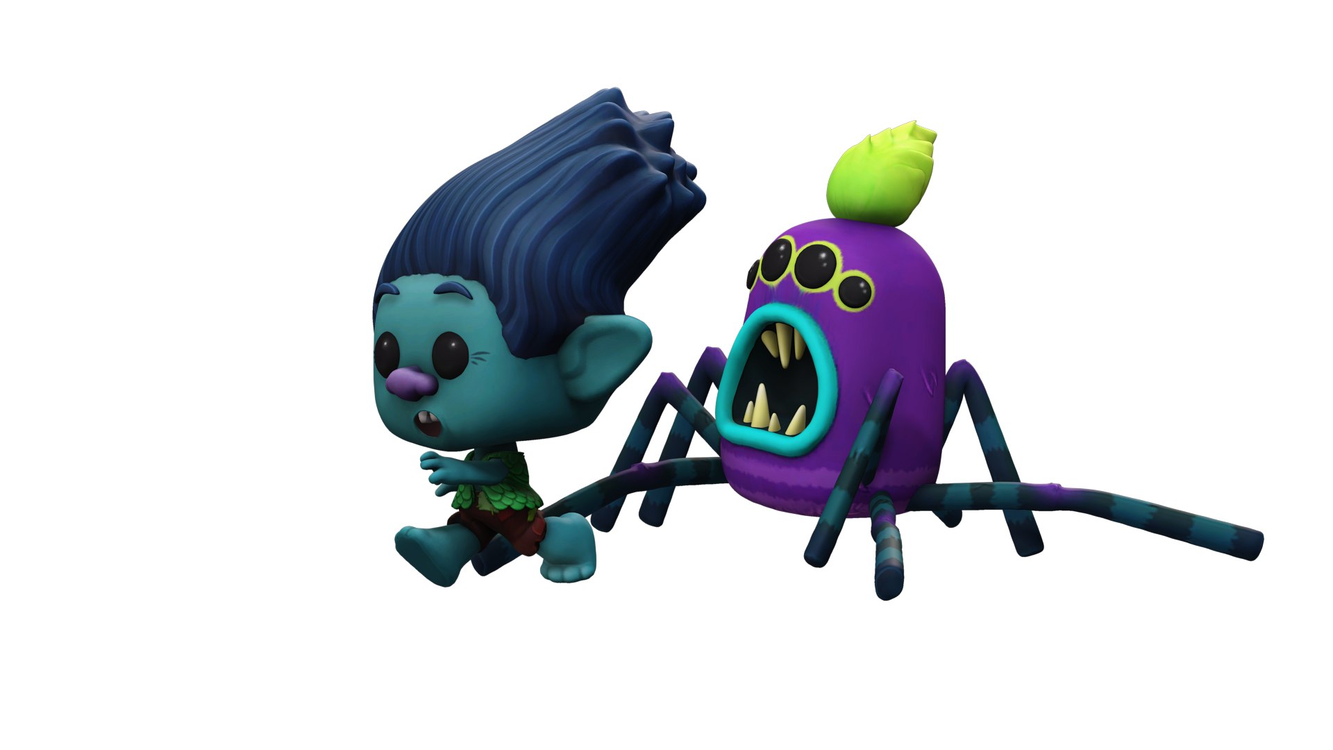 3D Chibi Troll Monster Scene Funko Style Printable STL Model ...