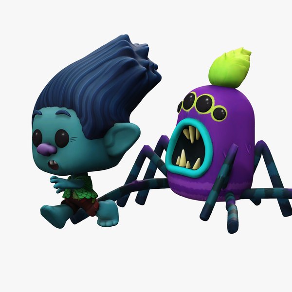 modelo 3d Escena de monstruo troll chibi estilo Funko imprimible STL ...
