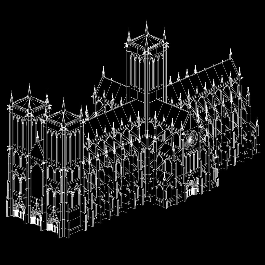 Medieval Cathedral Gothic 3d Model