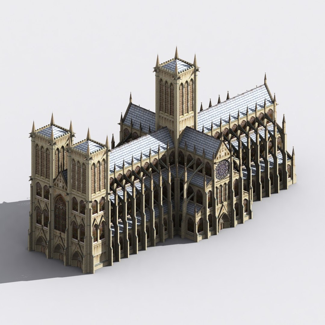 Medieval Cathedral Gothic 3d Model