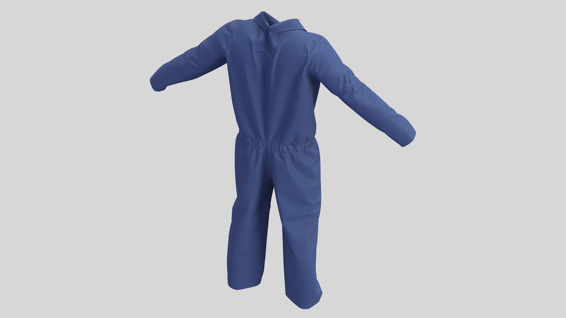 3D Blue Prison Overalls - TurboSquid 2045145