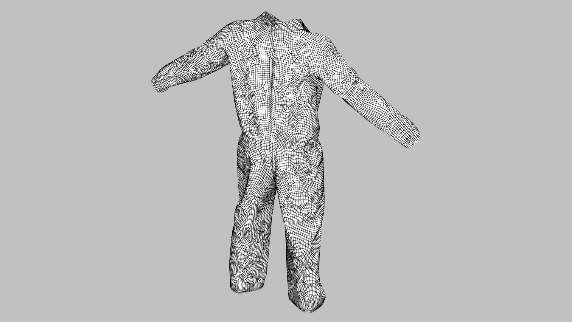 3D Blue Prison Overalls - TurboSquid 2045145