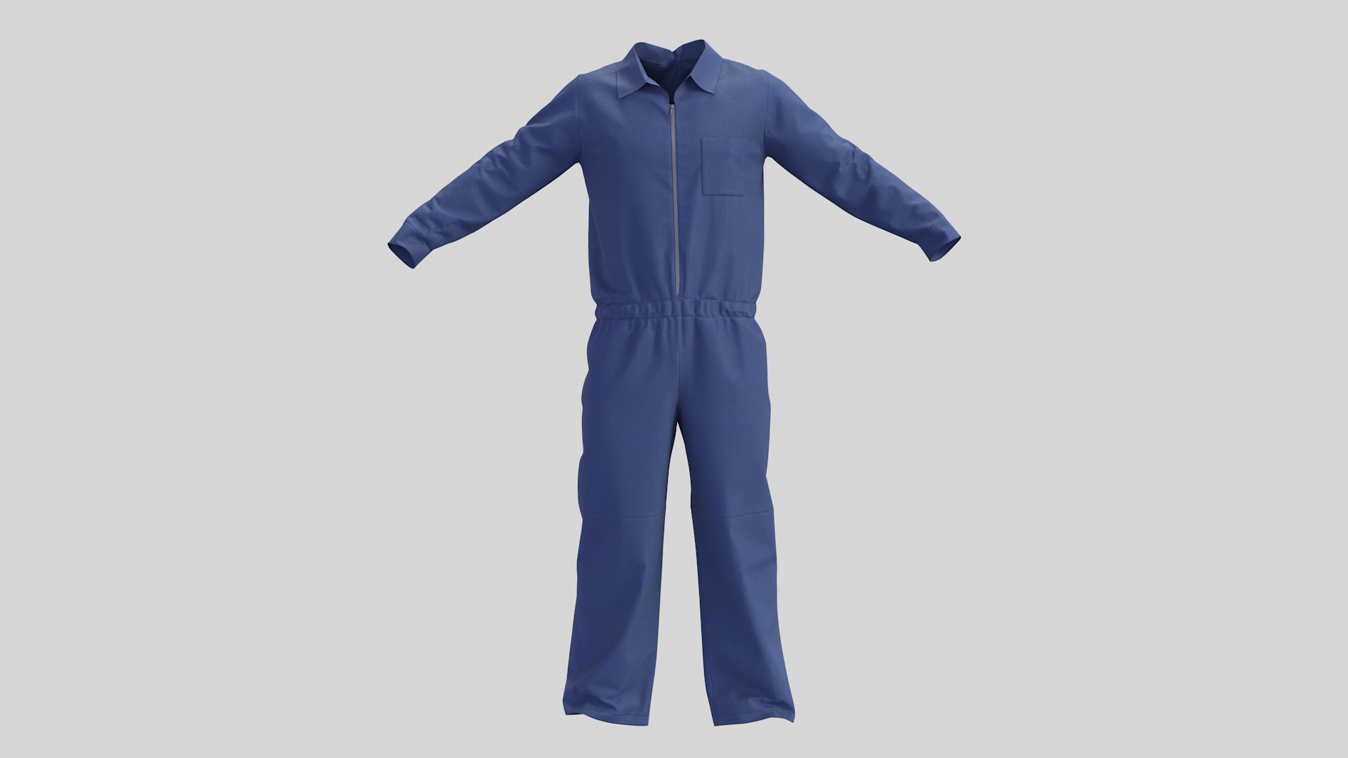 3D Blue Prison Overalls - TurboSquid 2045145