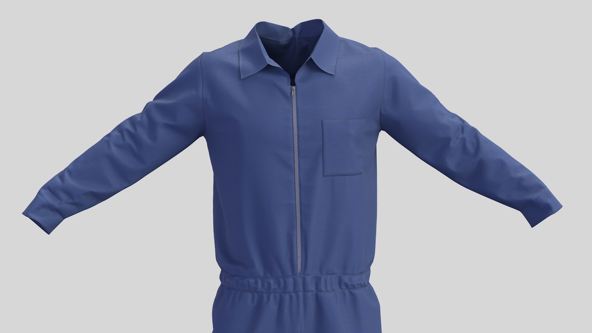 3D Blue Prison Overalls - TurboSquid 2045145