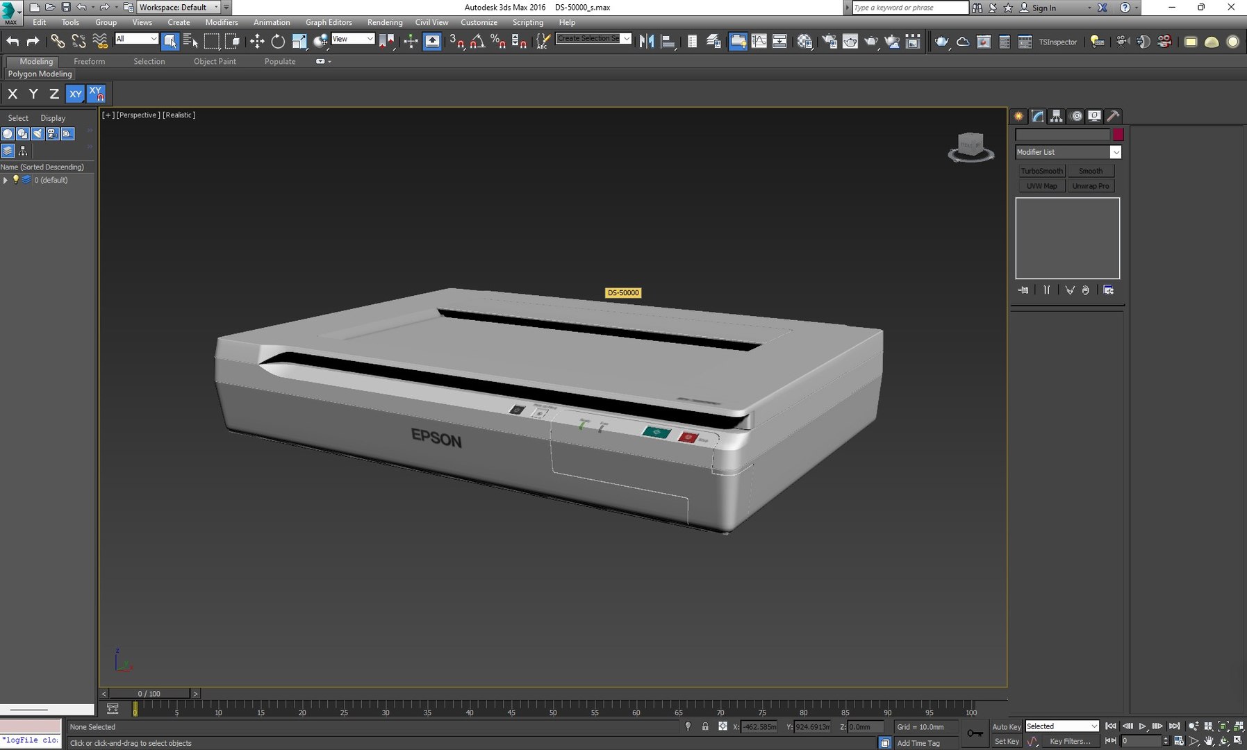 3D Model Epson WorkForce DS-50000 Color Document Scanner - TurboSquid ...