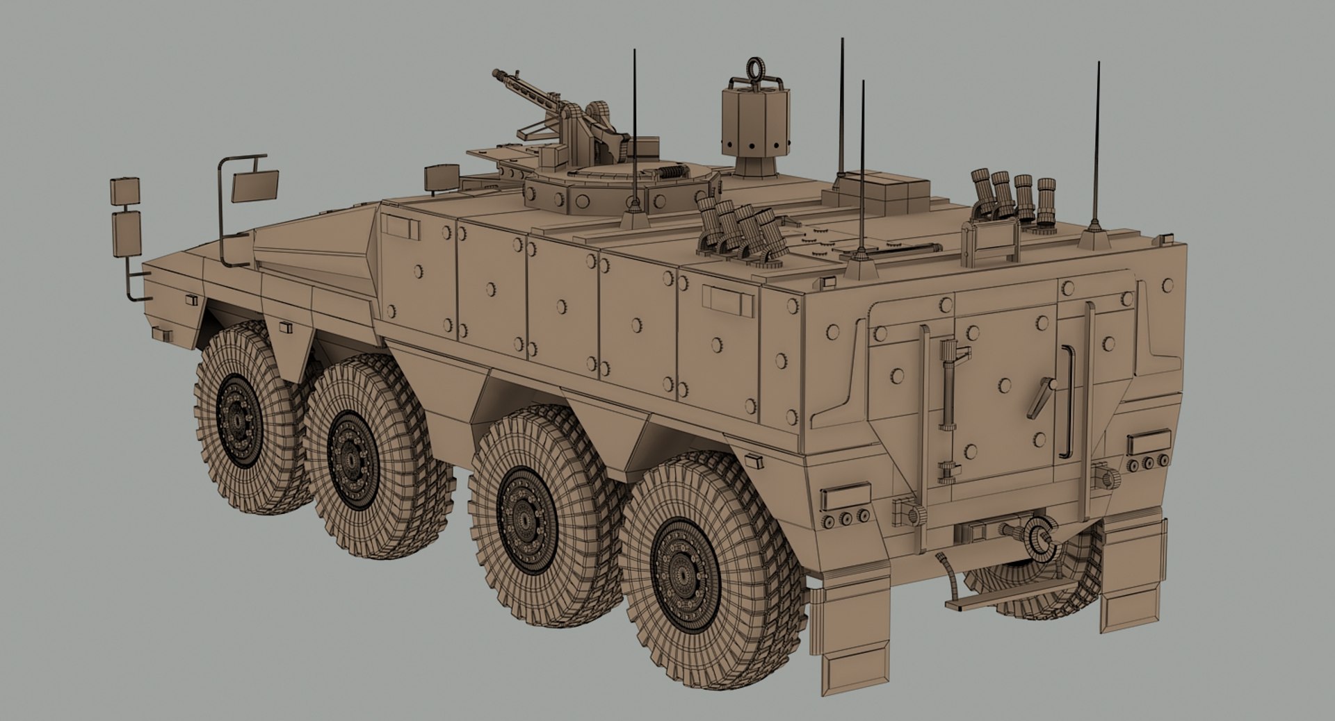 Modern Boxer Mrav Military Vehicle 3d Max