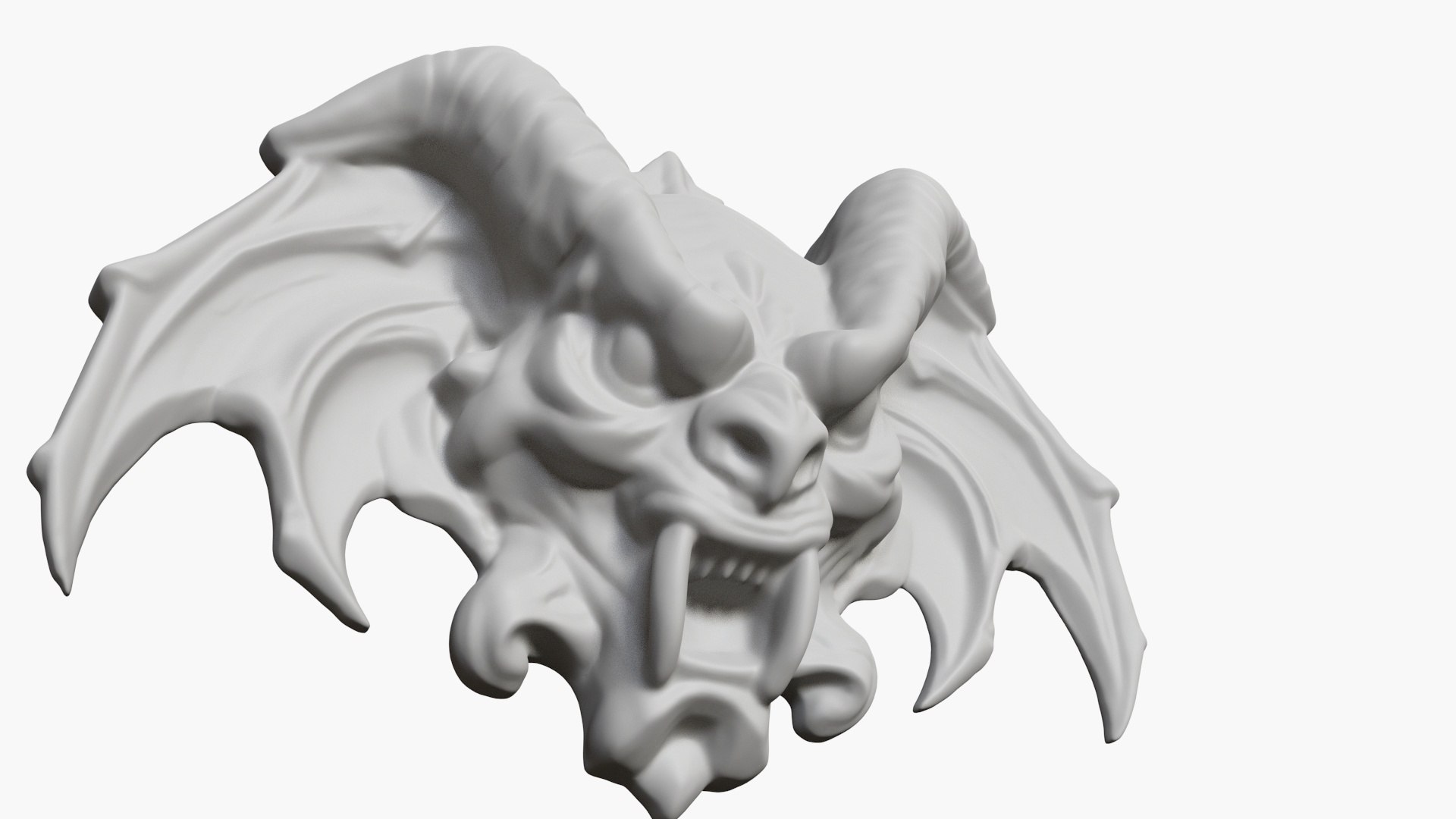 3D Gargoyle Head Relief 6 - TurboSquid 2289749