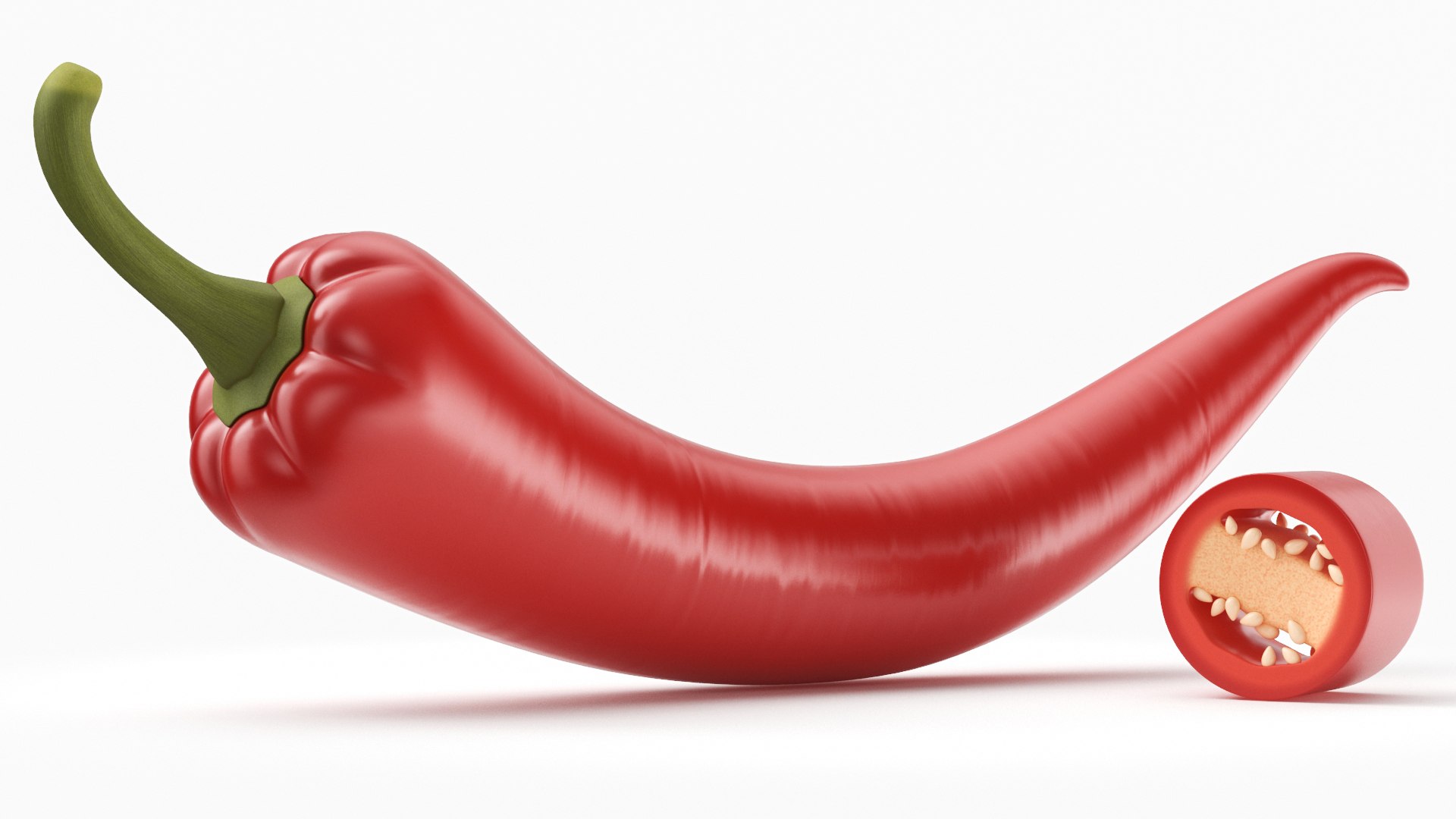3D Red Chili Pepper Model - TurboSquid 2251627