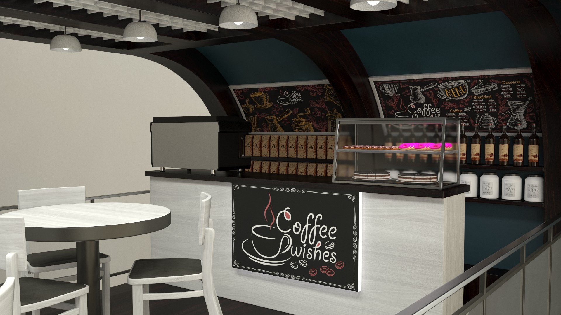 3D Exhibition Stand And Cafe Model - TurboSquid 1714866