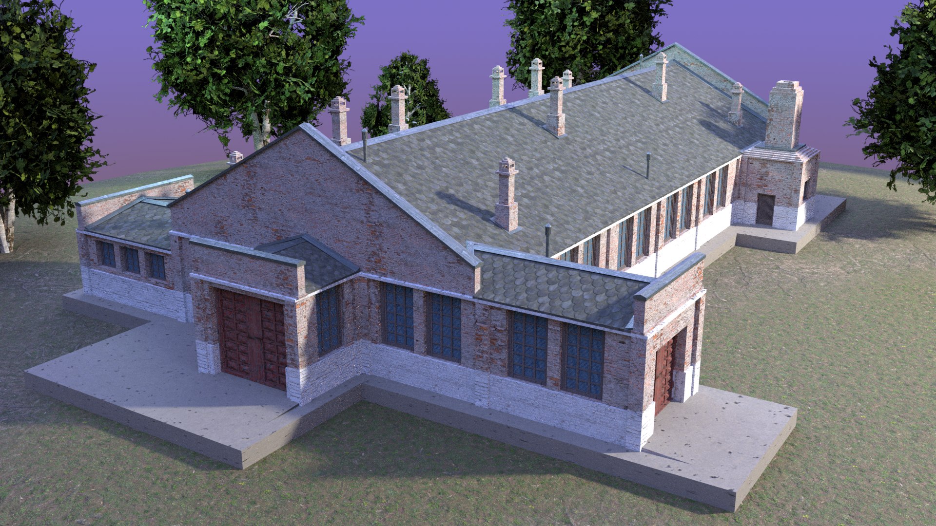 Repair Factory Industrial Building 3D Model - TurboSquid 1751792