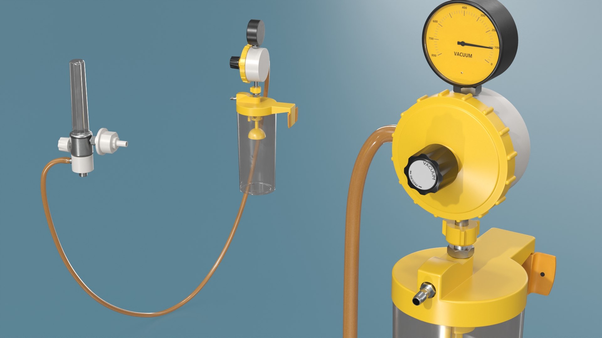 3D Hospital Vacuum Aspiration System Wall-Mounted - TurboSquid 2406482