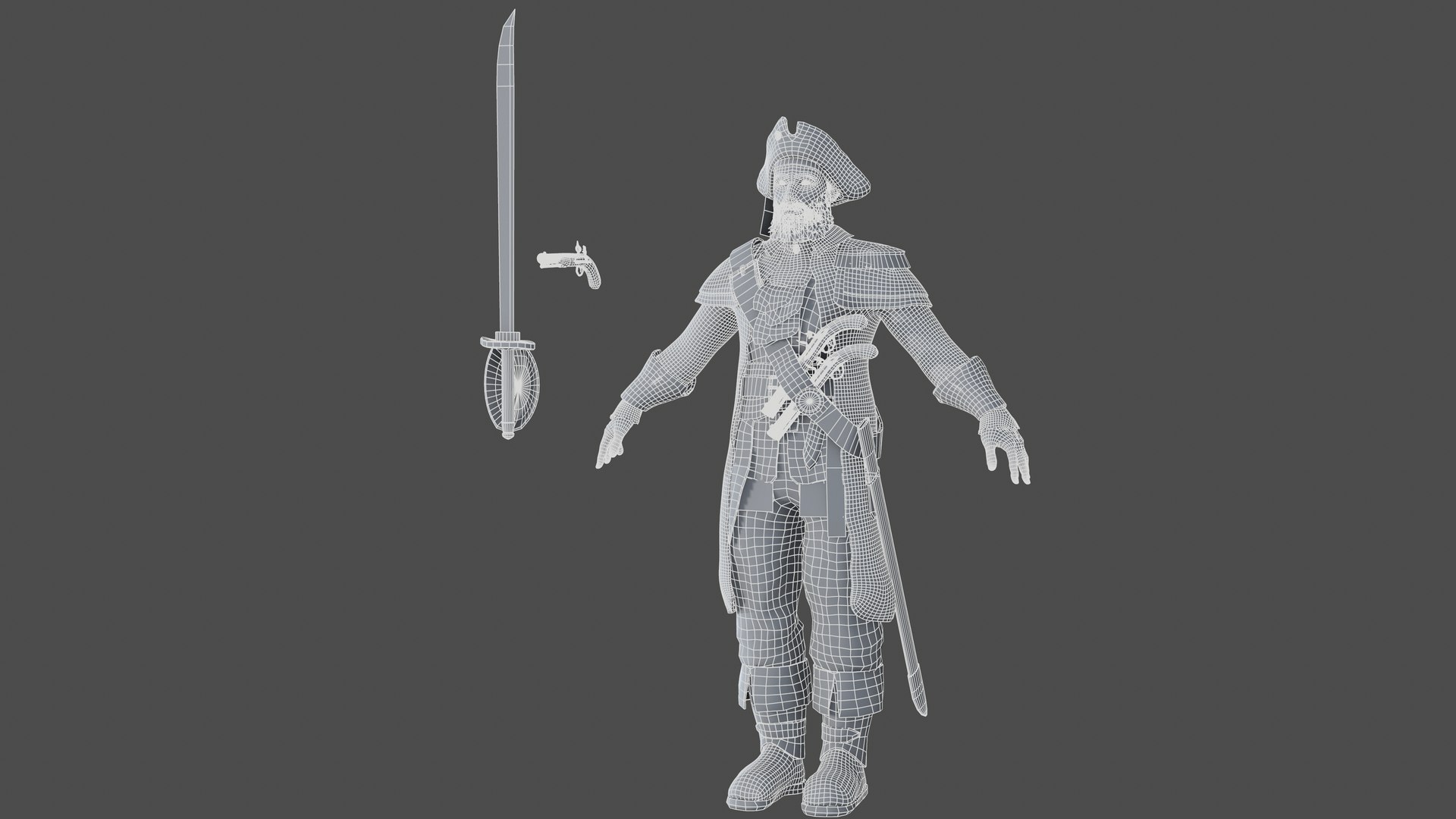 Captain pirate character 3D model - TurboSquid 1694424