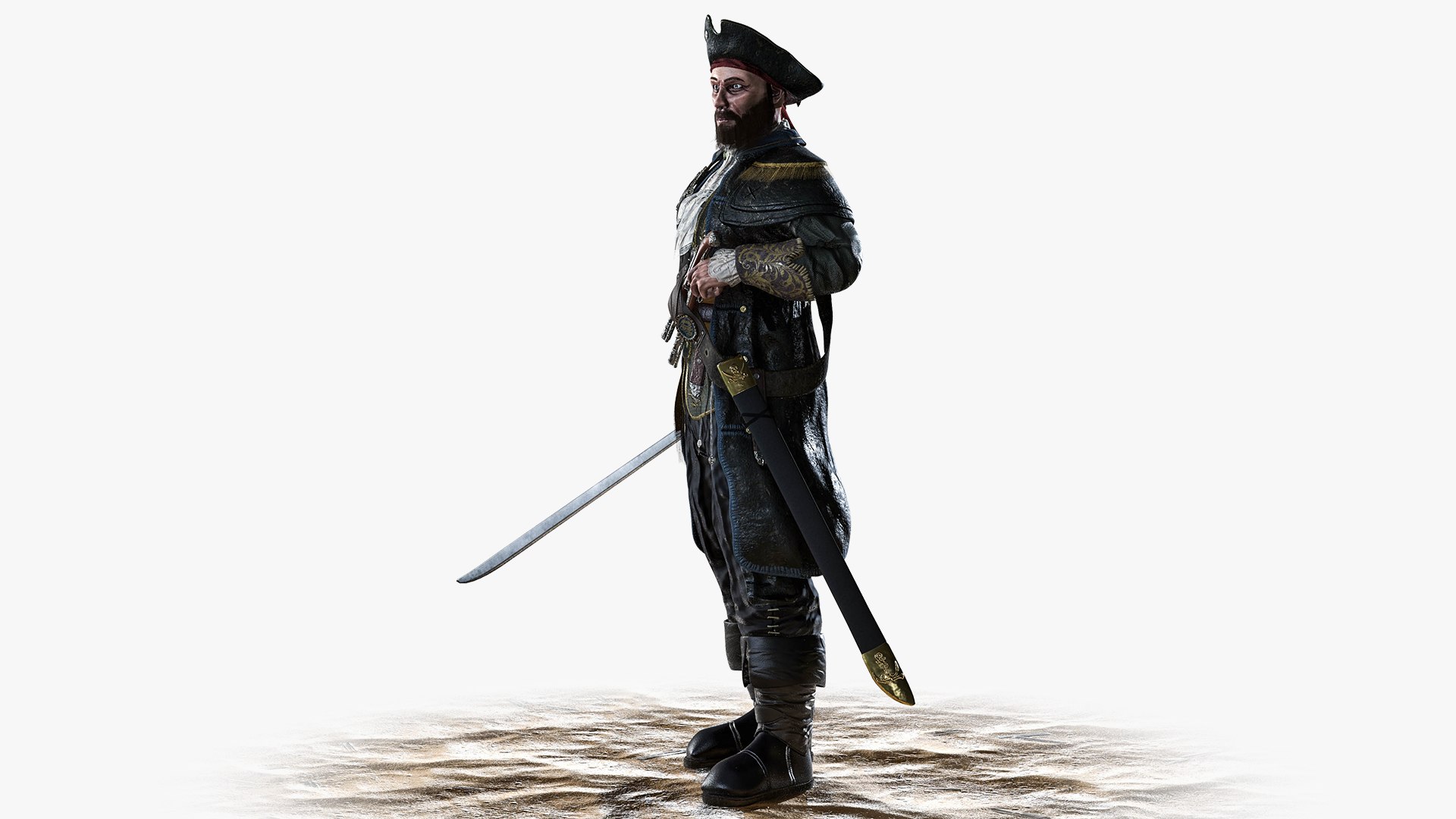 Captain pirate character 3D model - TurboSquid 1694424