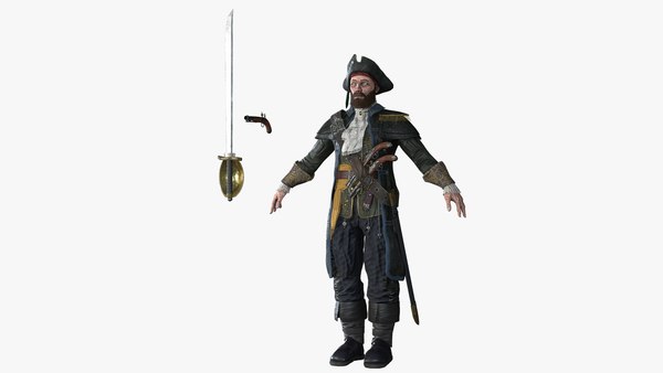 Captain pirate character 3D model - TurboSquid 1694424