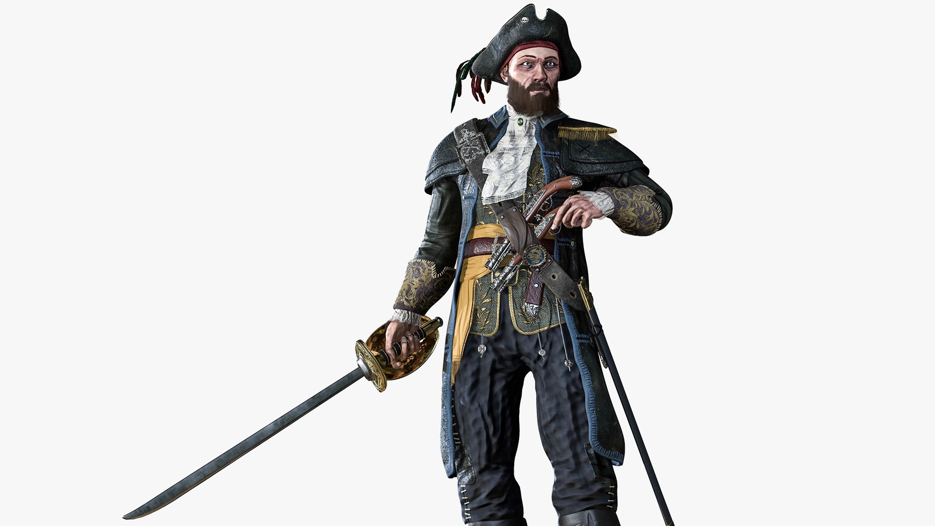 Captain pirate character 3D model - TurboSquid 1694424