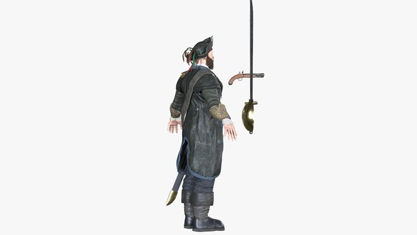 Captain pirate character 3D model - TurboSquid 1694424