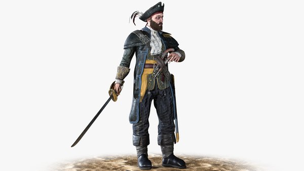 Captain pirate character 3D model - TurboSquid 1694424