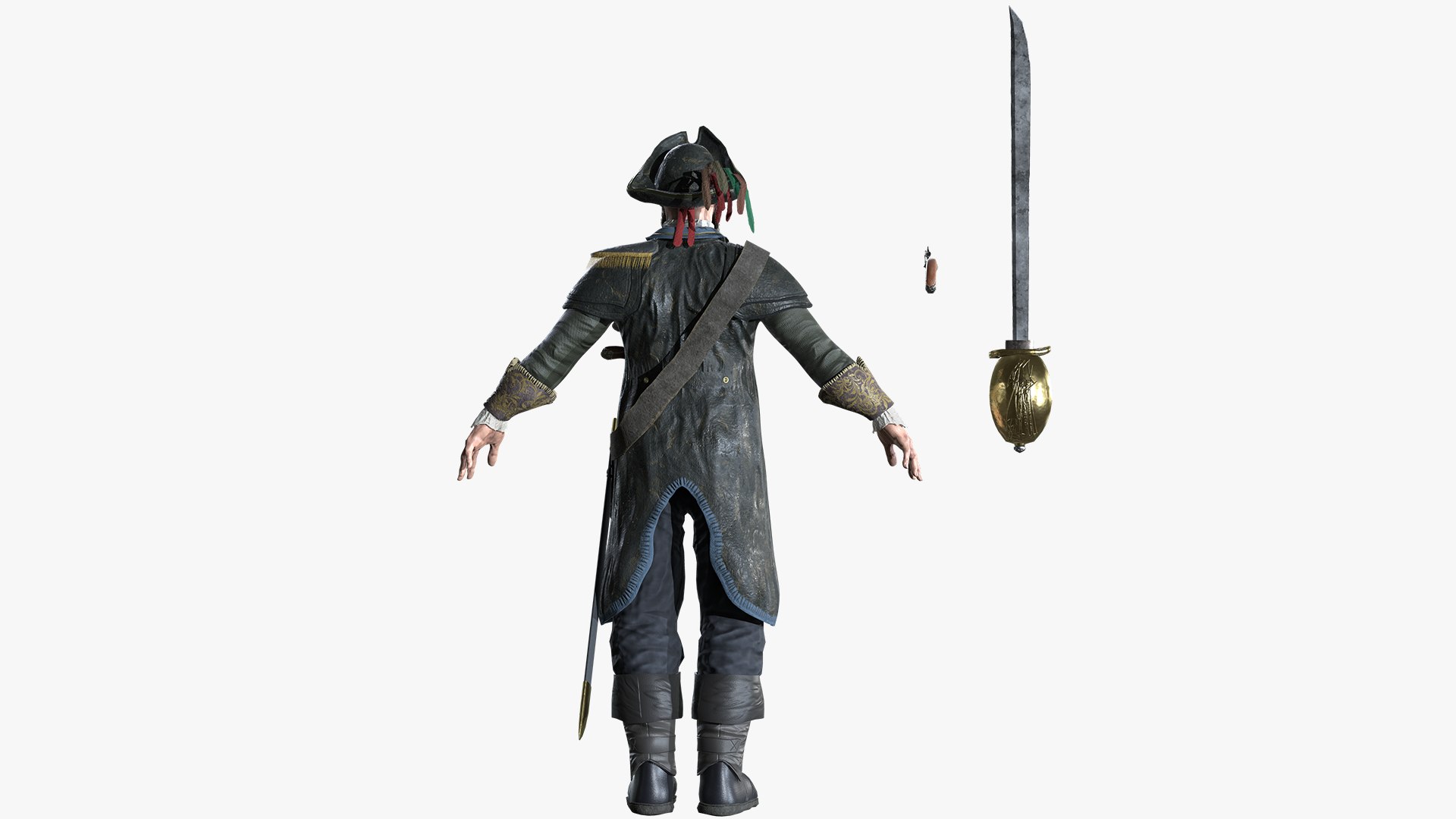 Captain pirate character 3D model - TurboSquid 1694424