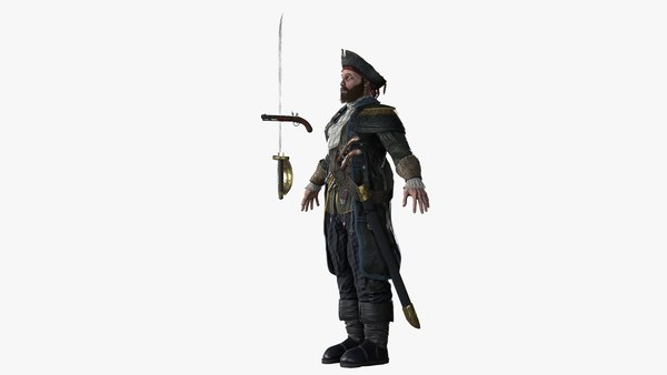 Captain pirate character 3D model - TurboSquid 1694424