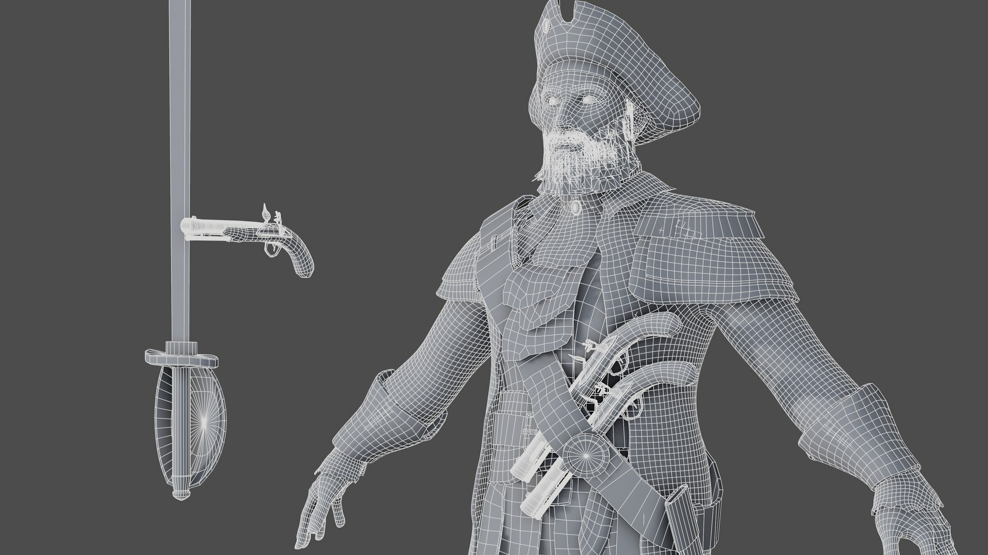 Captain pirate character 3D model - TurboSquid 1694424