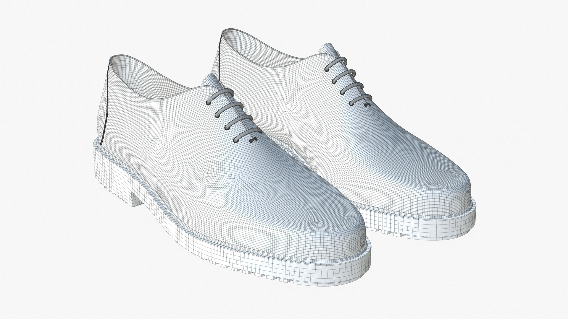 Realistic Leather Lace Up Shoes Modern model - TurboSquid 1942956