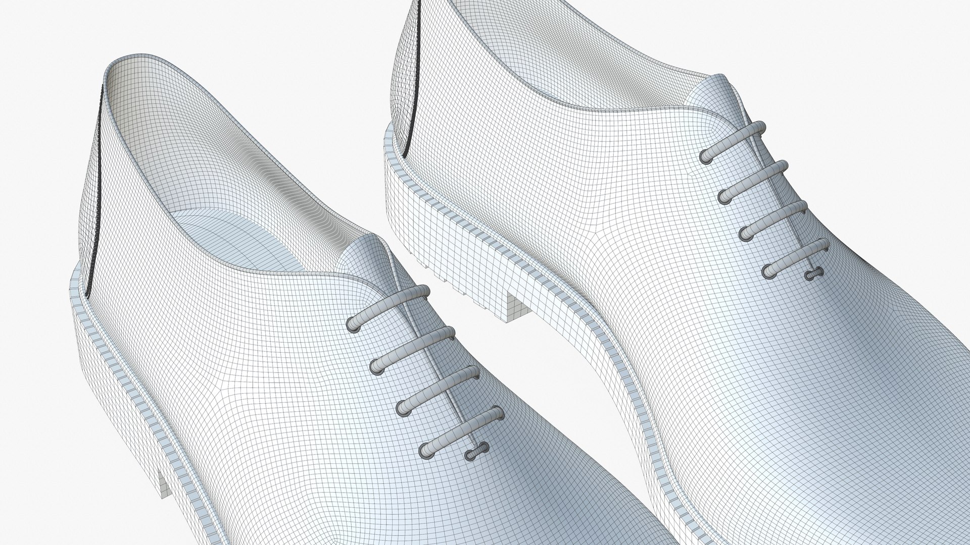 Realistic Leather Lace Up Shoes Modern model - TurboSquid 1942956