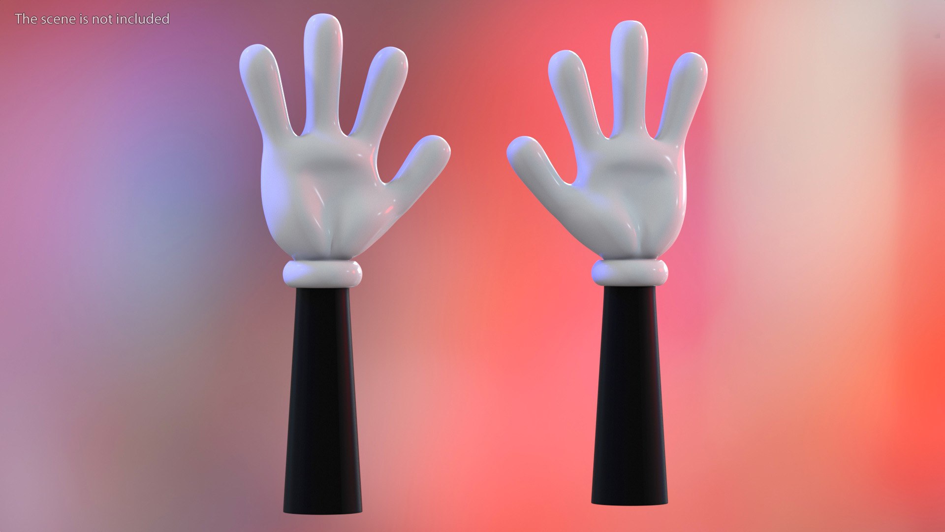 Cartoon Hands in Gloves Rigged 3D model - TurboSquid 1982309