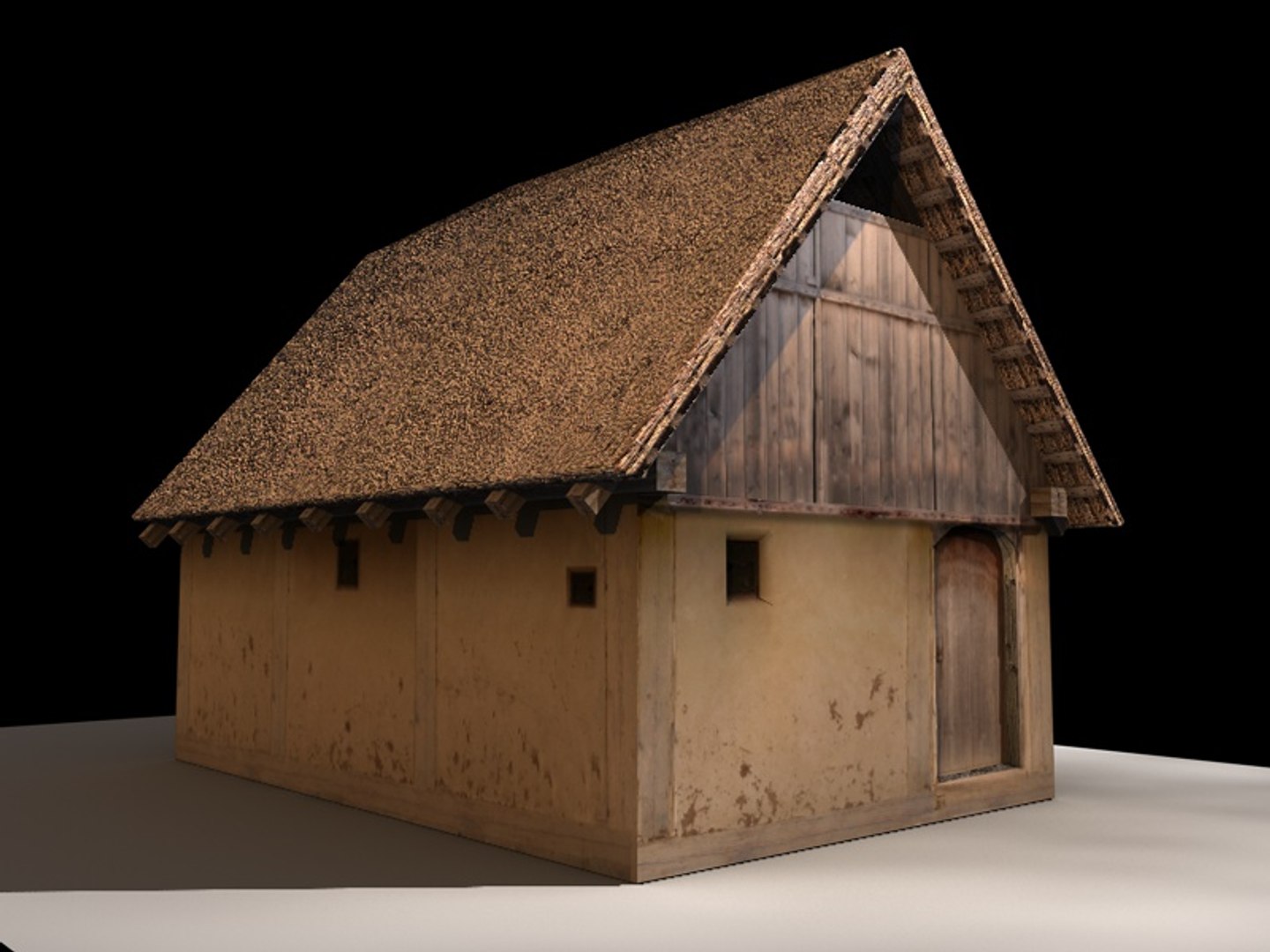Medieval Wooden House 3d Model
