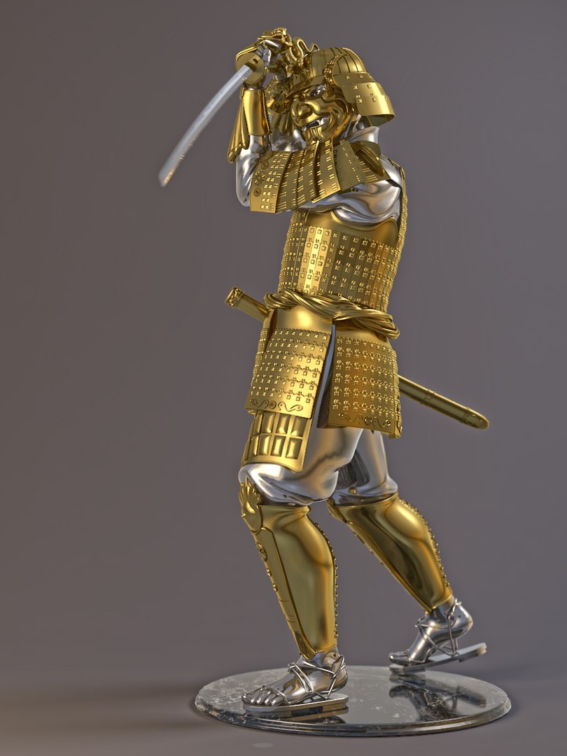 3d Model Statuette Samurai Maeda