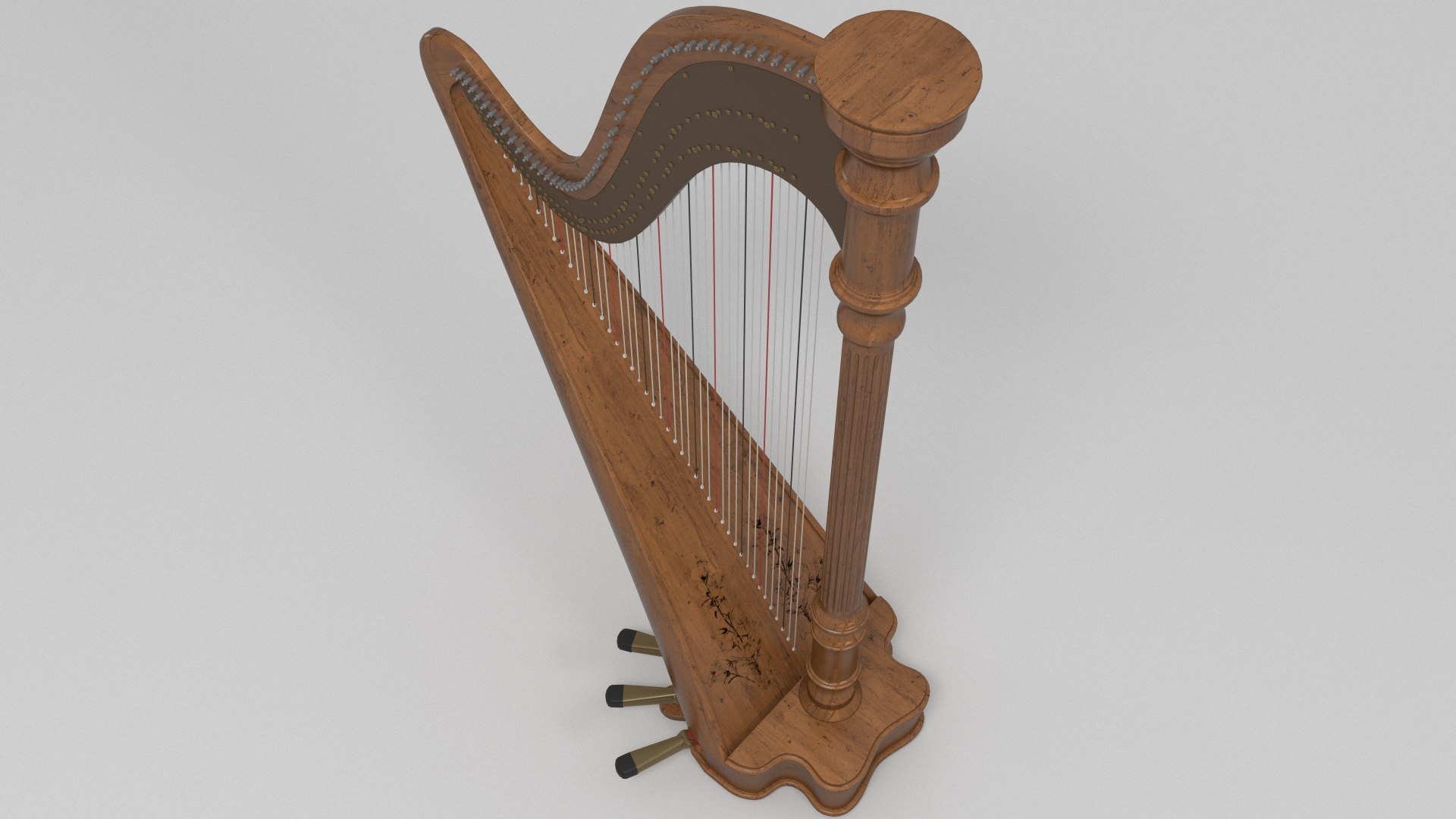 Harp Instrument 3D Model - TurboSquid 1684131