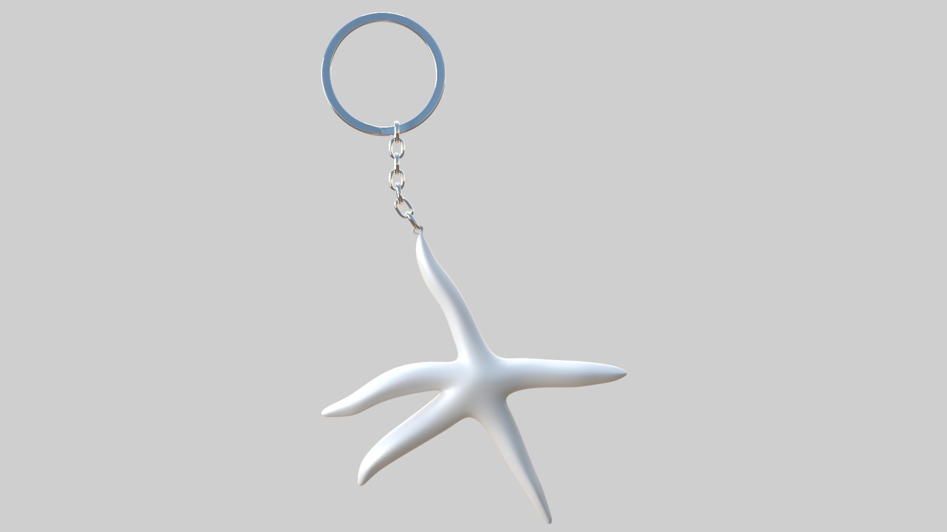 Starfish Keychain White Model - TurboSquid 2343019