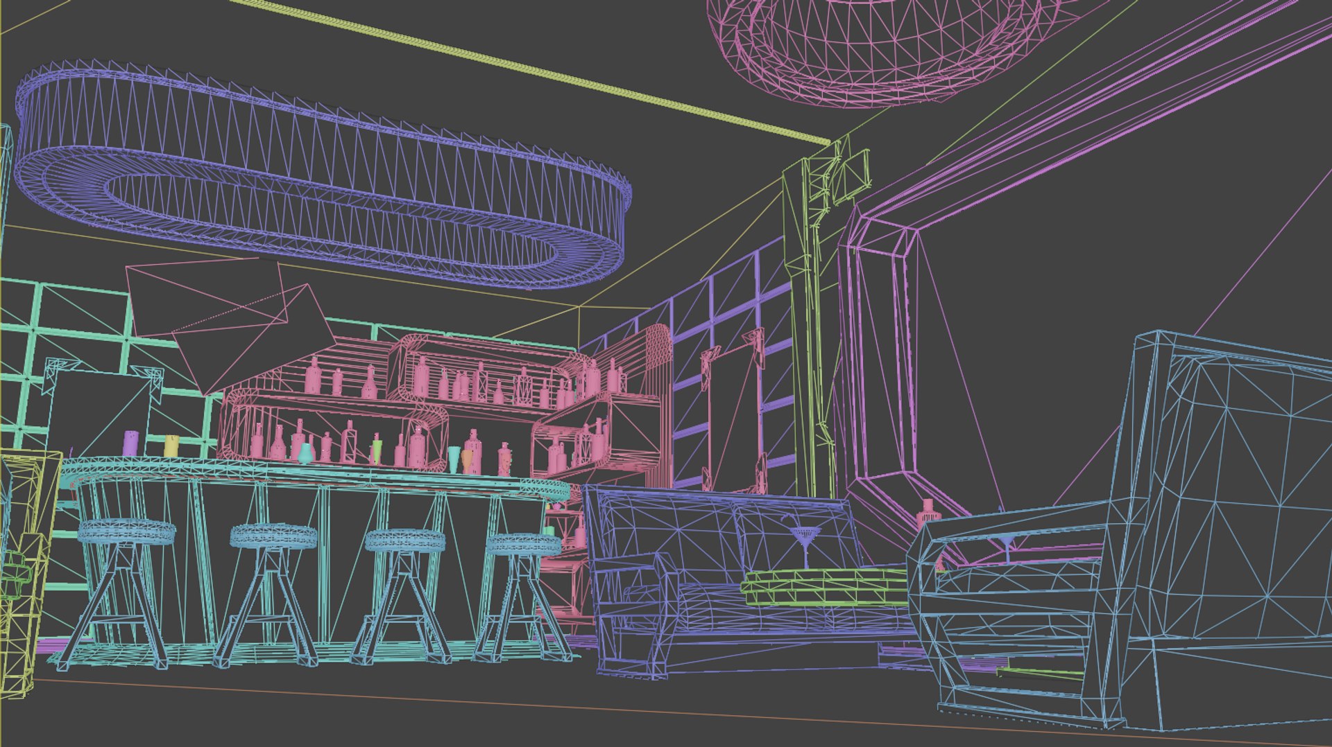 NightClub - Futuristic Pub Ambience Asset 3D Model - TurboSquid 2174968