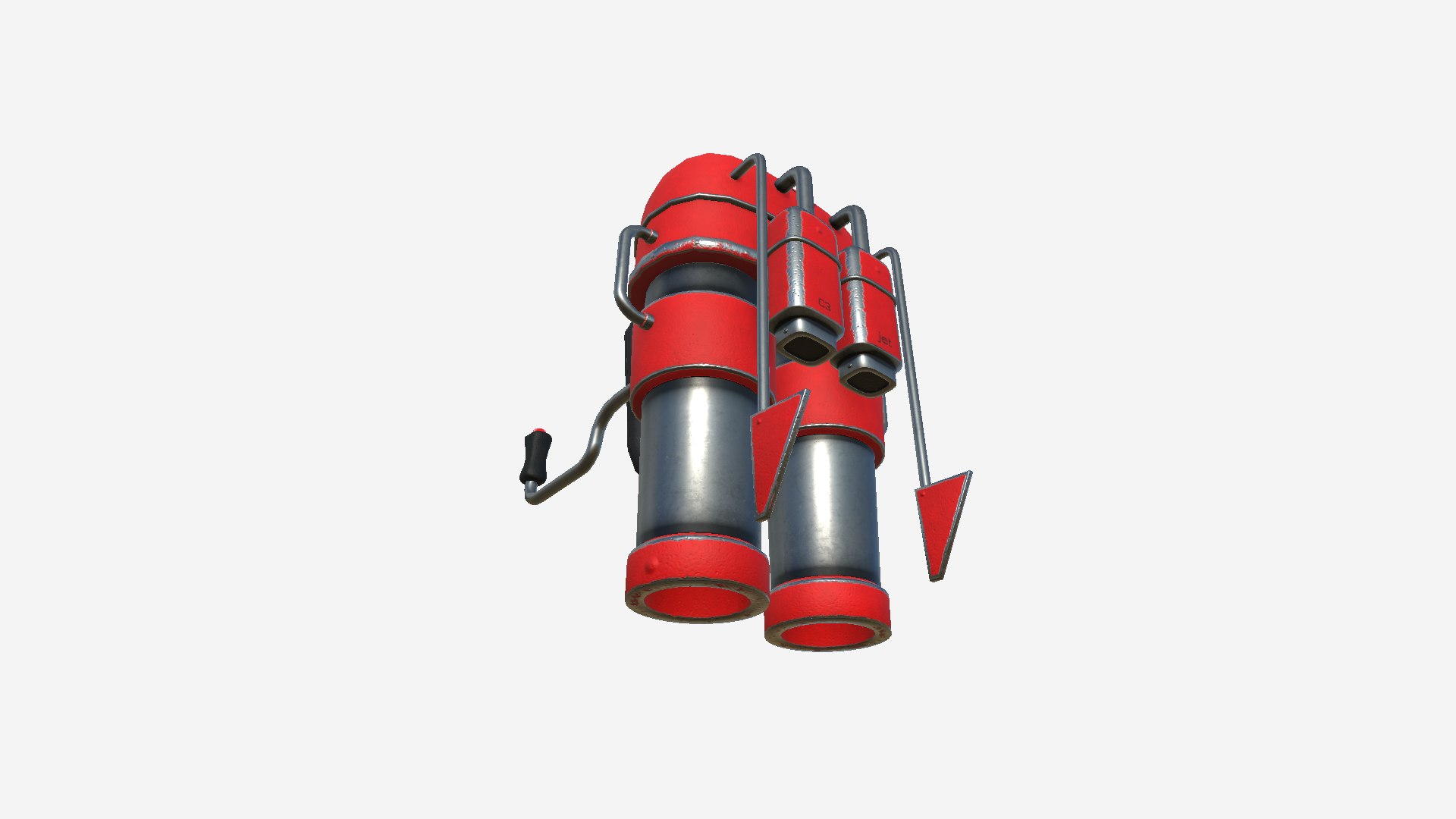 Jetpack C01 Red - SciFi Character Design Model - TurboSquid 1888389