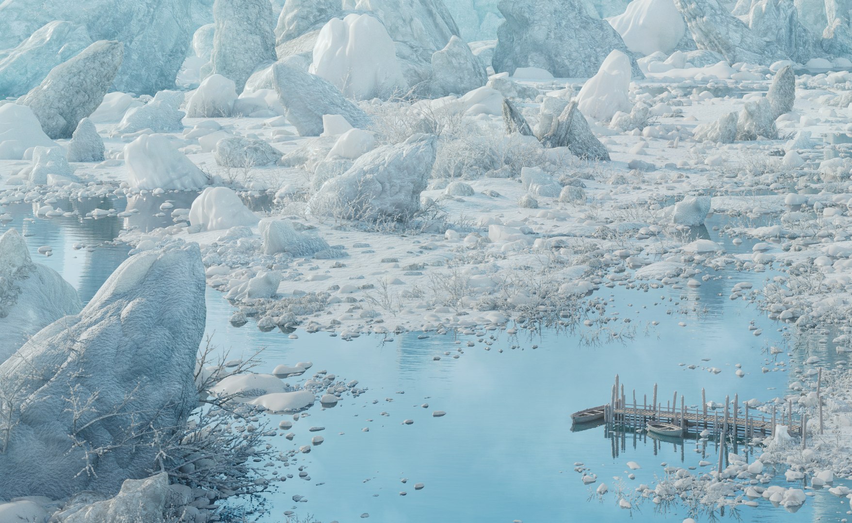 3D Fantasy Arctic Cave model - TurboSquid 1961653