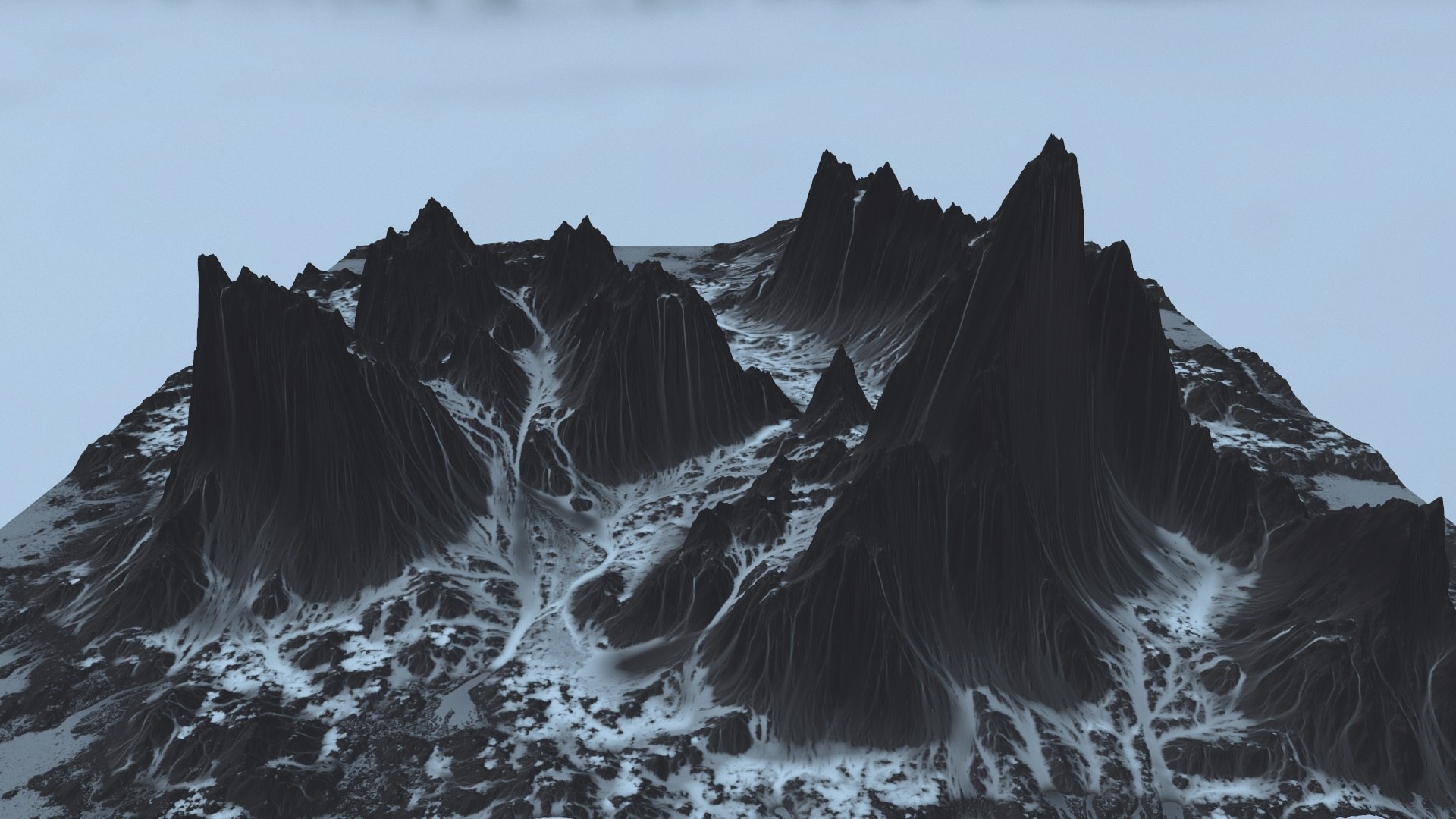 snow mountain obj