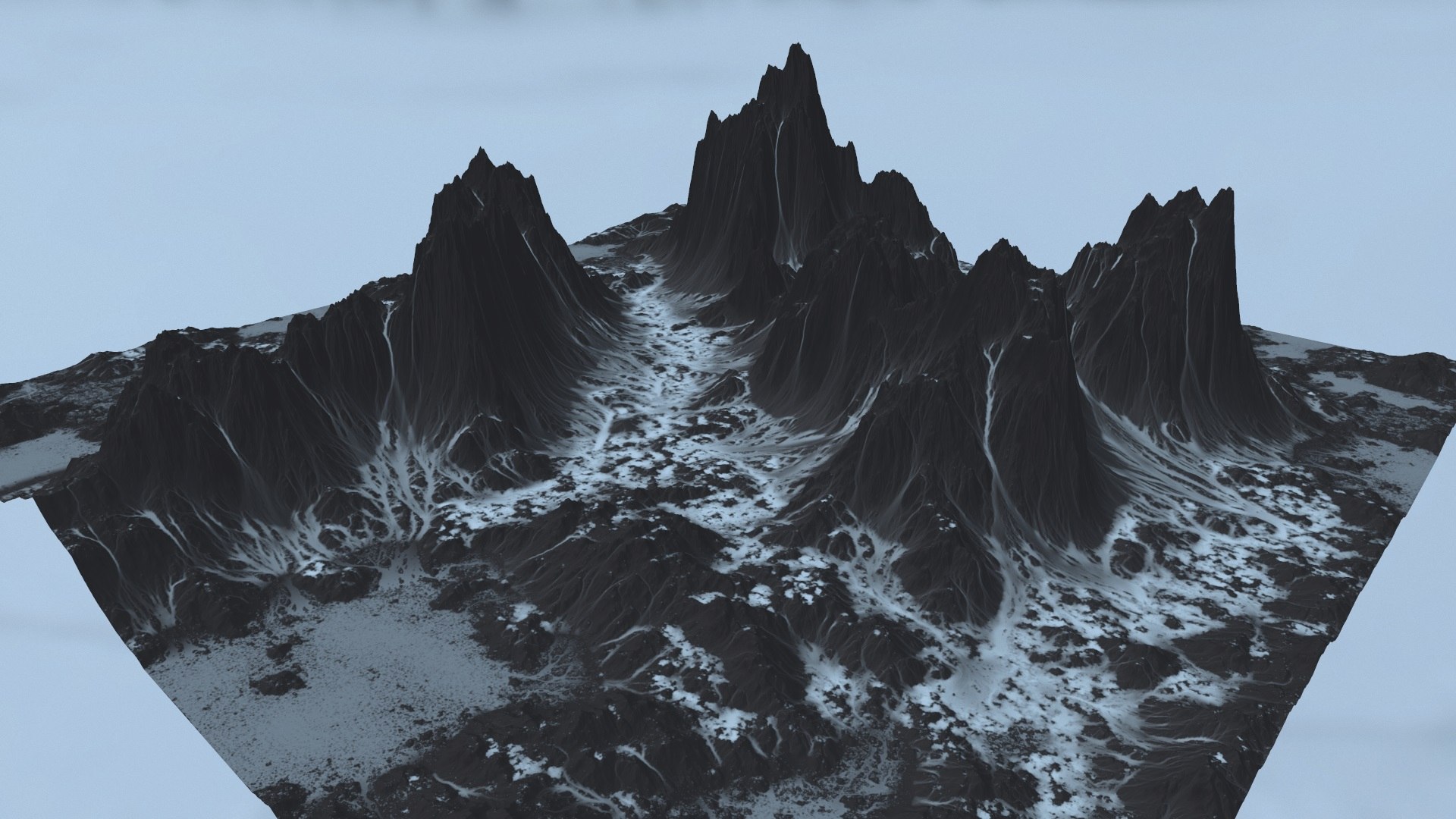 snow mountain obj