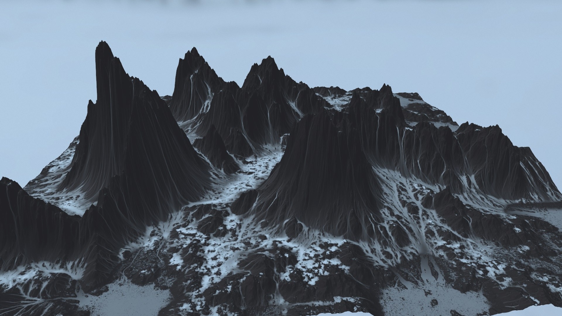 snow mountain obj