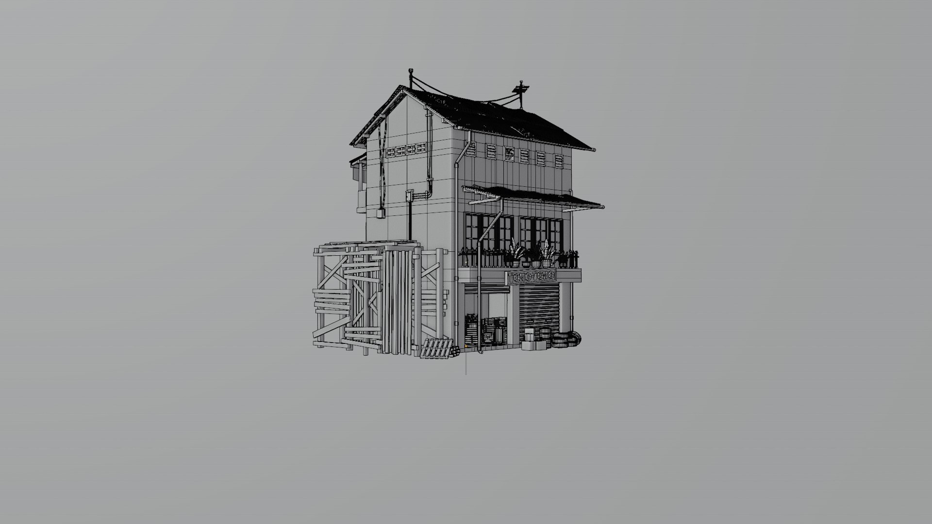 3D ASIAN URBAN BUILDING HONGKONG 02 - TurboSquid 2177558