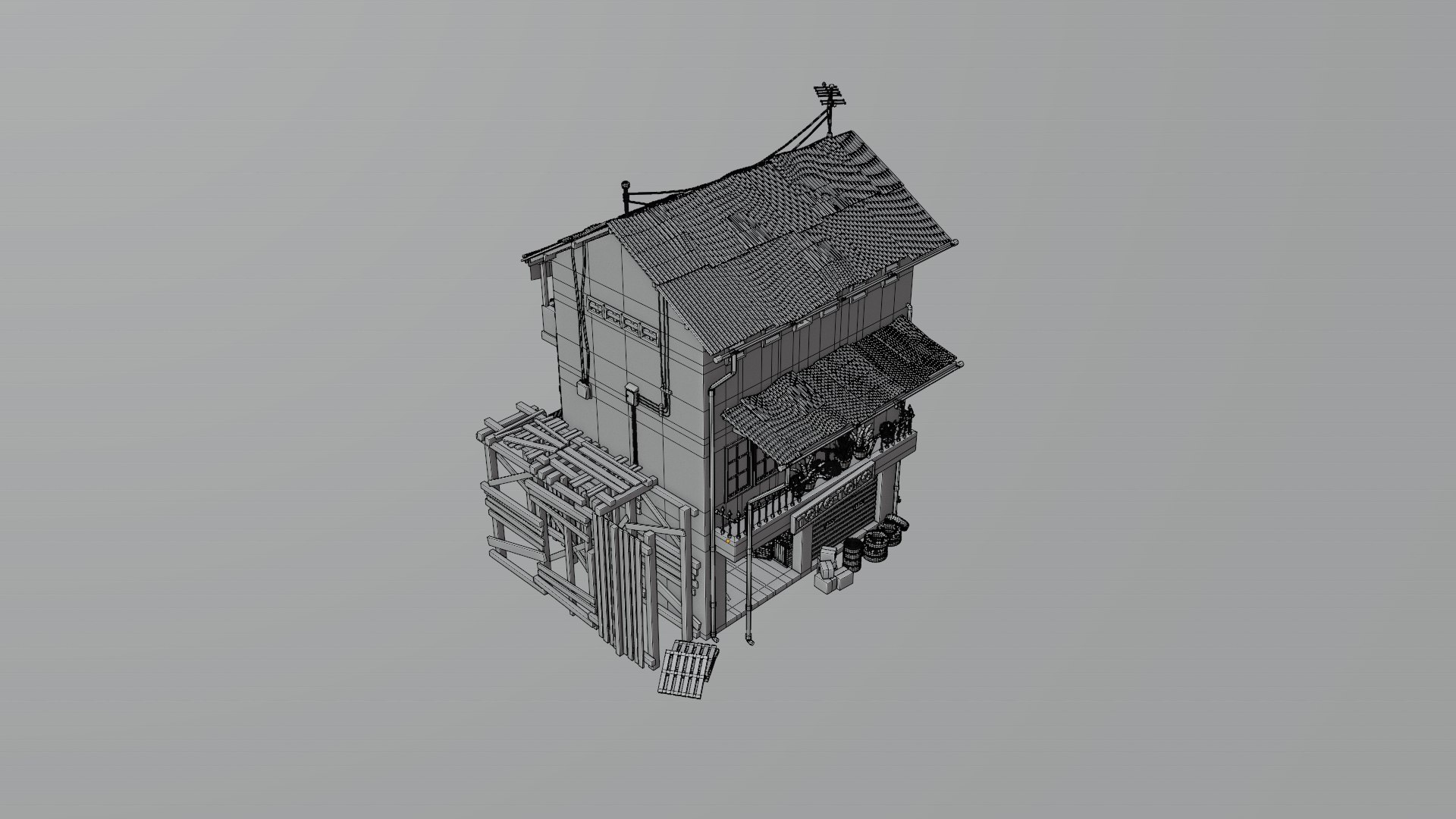 3D ASIAN URBAN BUILDING HONGKONG 02 - TurboSquid 2177558